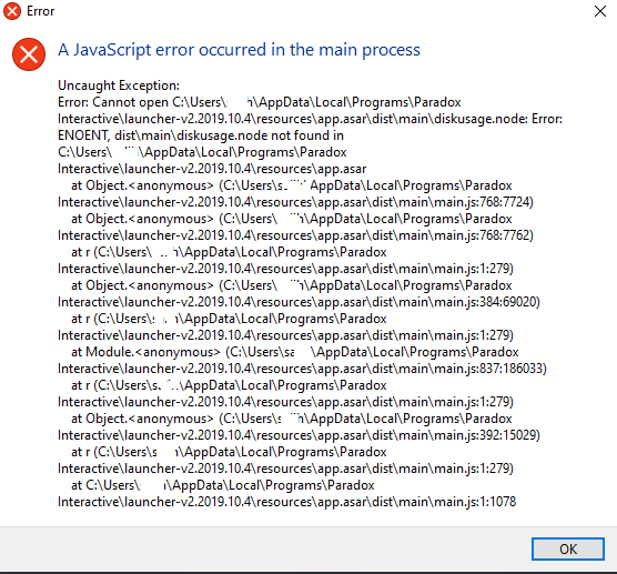 cant launch the game paradox launcher error | Paradox Interactive Forums